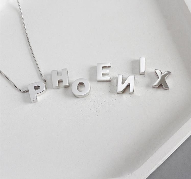 PERSONALISED INITIAL LETTER PENDANT NECKLACE– House of Pascal